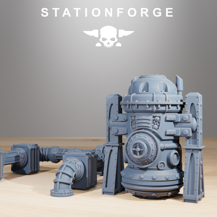 3D Printable Scavenger Factory Terrain by Station Forge