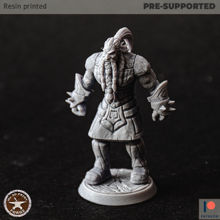 3D Printable Iron Dwarf Runecaster Standing by My3DPrintForge