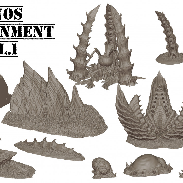 3D Printable [Commercial License] Xenos Environment - Vol I STL by Dani ...