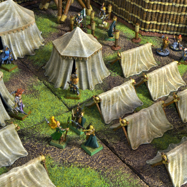 3D Printable [Commercial License] Medieval Military Camp STL by Dani ...