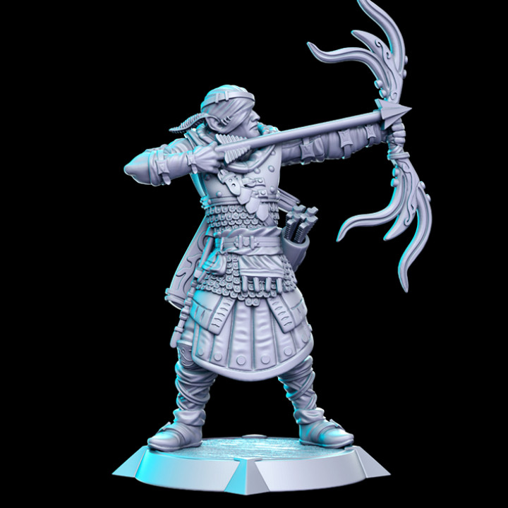 3D Printable PRE-SUPPORTED Iorweth - 32mm - DnD by RN Estudio