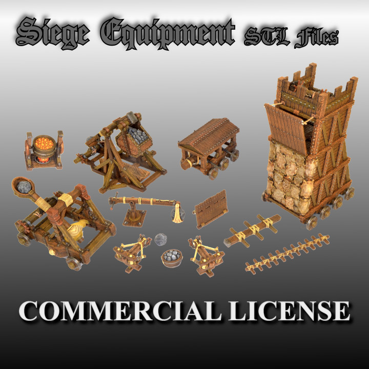 3D Printable [Commercial License] Siege Equipment STL by Dani Amengual