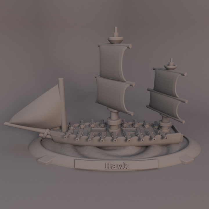 3D Printable Hawk medium ship by The Cackling Kobold Company