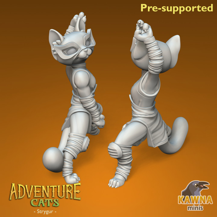 3D Printable Strygur Monk Cat - Female by Kawna Minis