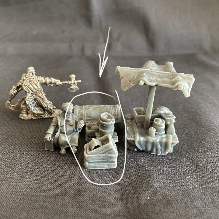 3D Printable Scatter terrain, chest, crates by StoneAxe Miniatures