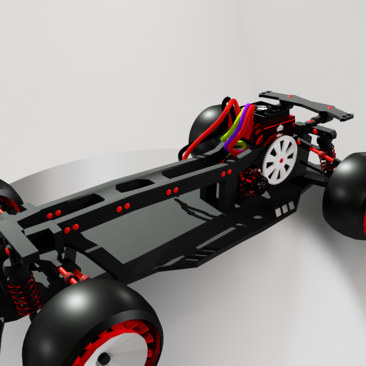 3D Printable RC 1/10 Drift Chassis by Andy Foerster