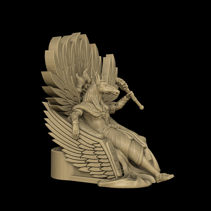 3D Printable Seth and his Throne by MiniaturesCraze