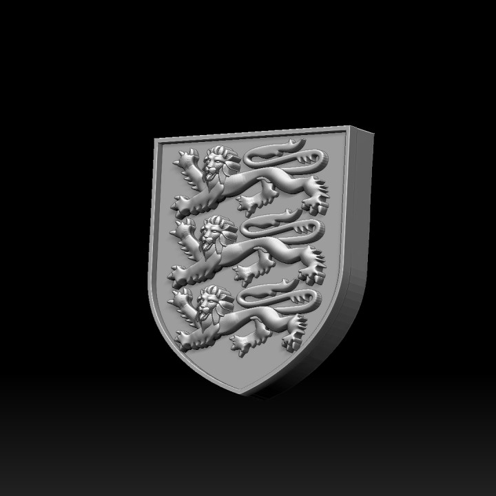 3D Printable Coat of Arms of England by 3Dimontis