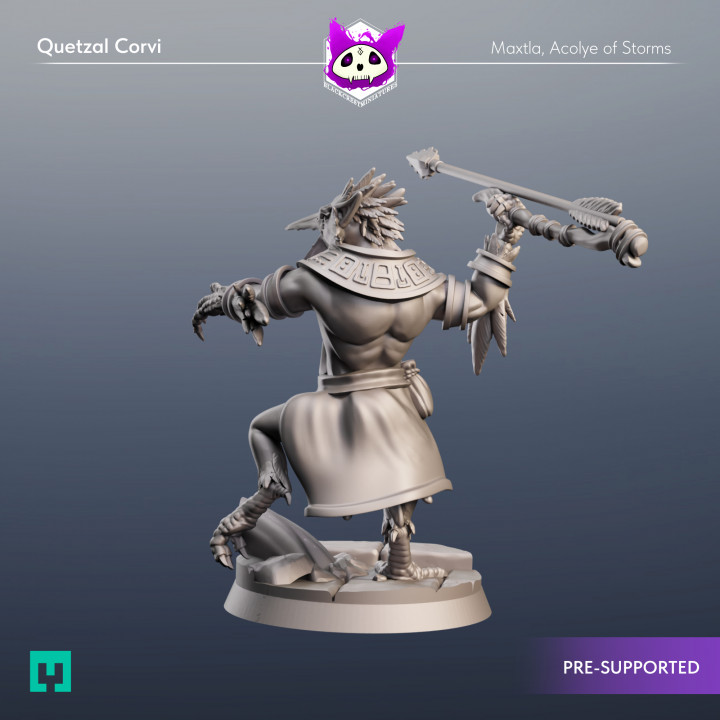 3D Printable Quetzal Corvi | Maxtla, Acolyte of Storms by Blackcrest ...