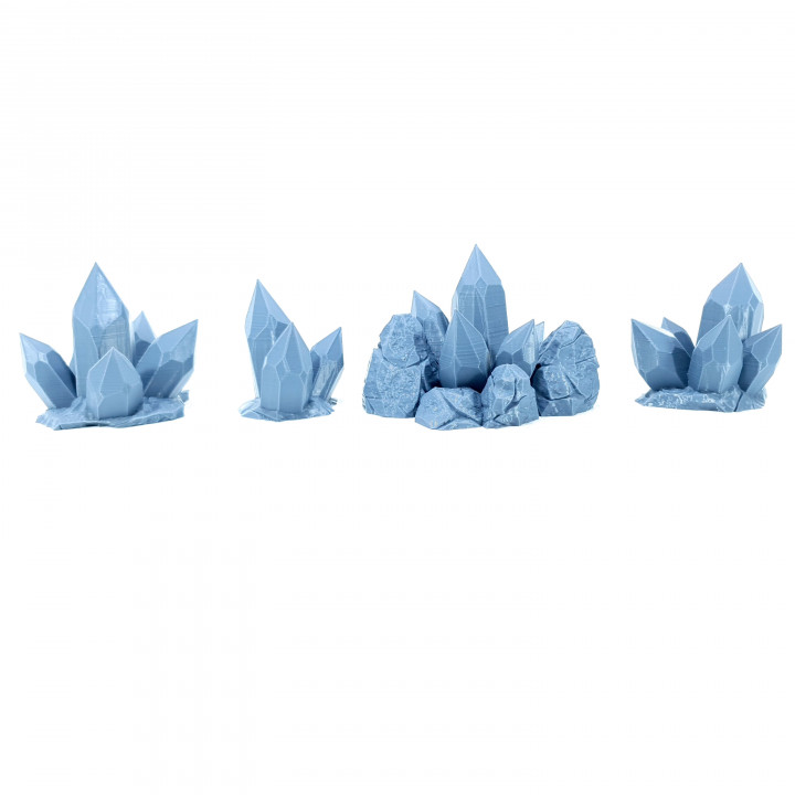 3D Printable Crystals - TABLETOP TERRAIN DND RPG SCATTER by Jason Beckers
