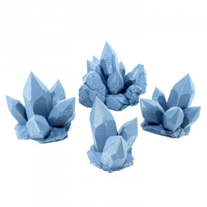 3D Printable Crystals - TABLETOP TERRAIN DND RPG SCATTER by Jason Beckers