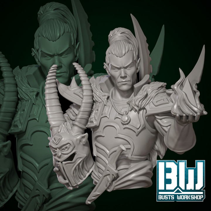 3D Printable Harkon - Variant 1 (55mm Bust) FAN ART by Busts Workshop