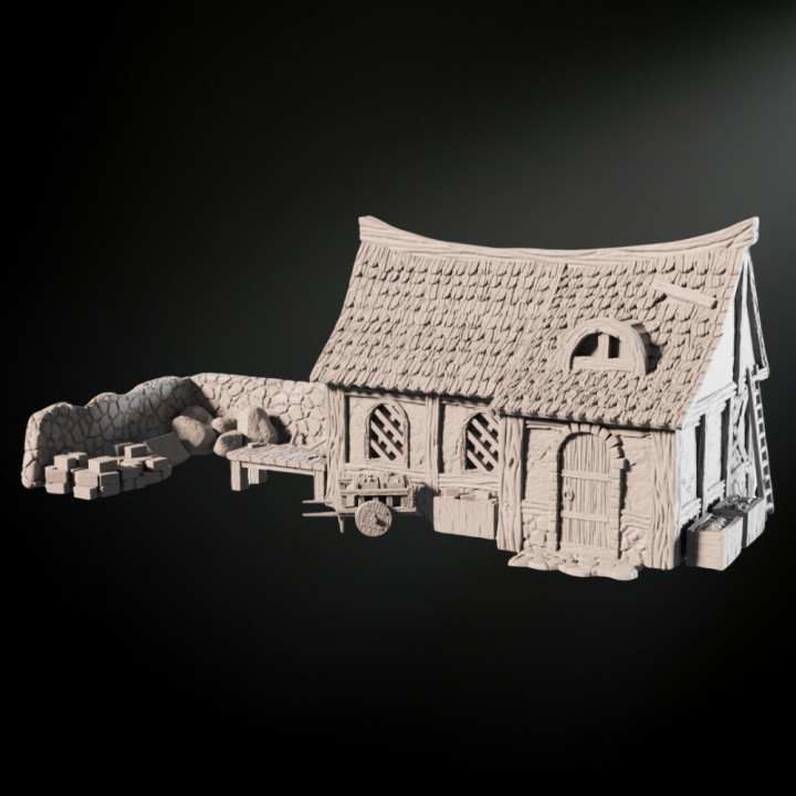 3D Printable Medieval Mason House by WargamesCo