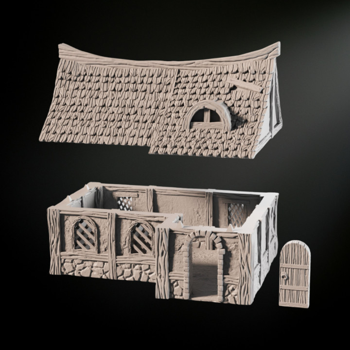 3D Printable Medieval Mason House by WargamesCo