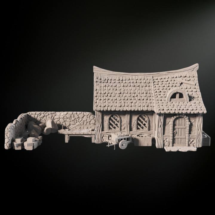 3D Printable Medieval Mason House by WargamesCo