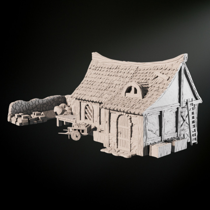 3D Printable Medieval Mason House by WargamesCo