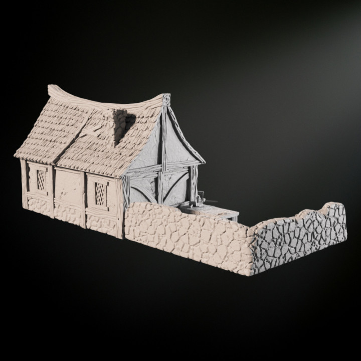 3D Printable Medieval Mason House by WargamesCo