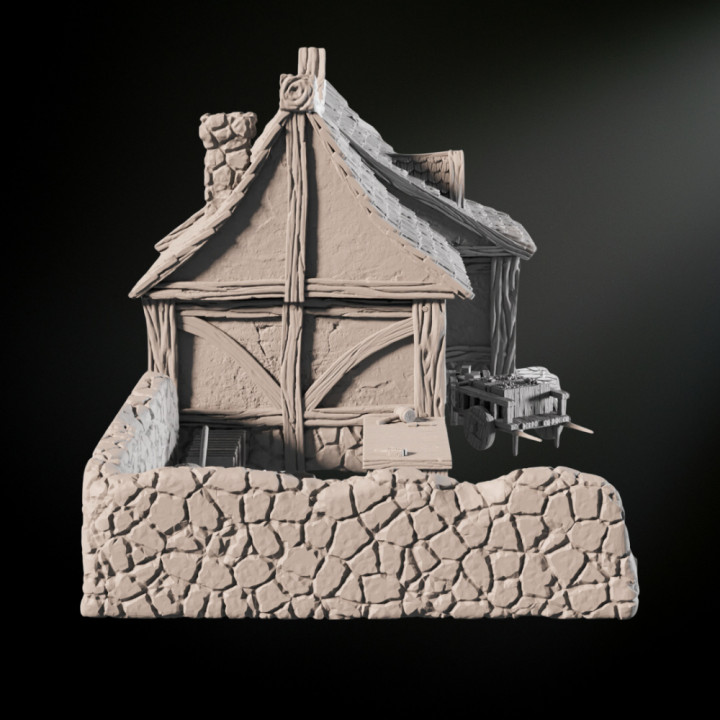 3D Printable Medieval Mason House by WargamesCo