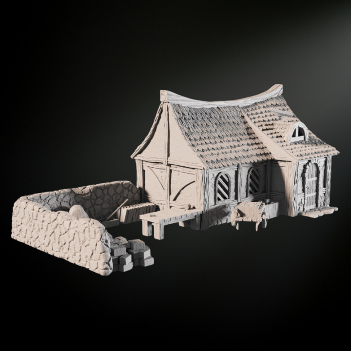 3D Printable Medieval Mason House by WargamesCo