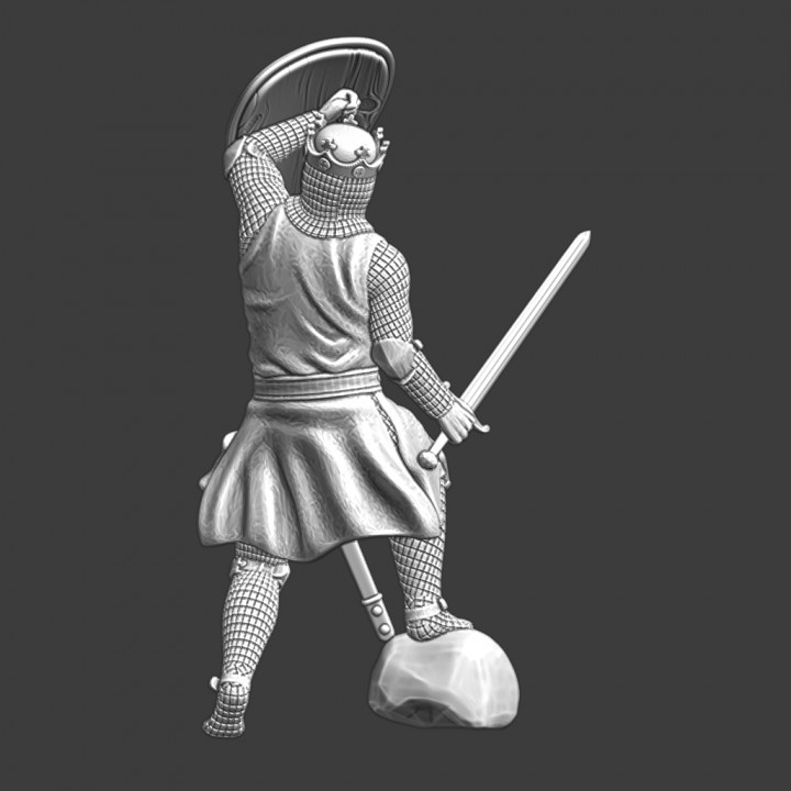 3D Printable Medieval king in battle - wargaming miniature by Northern ...