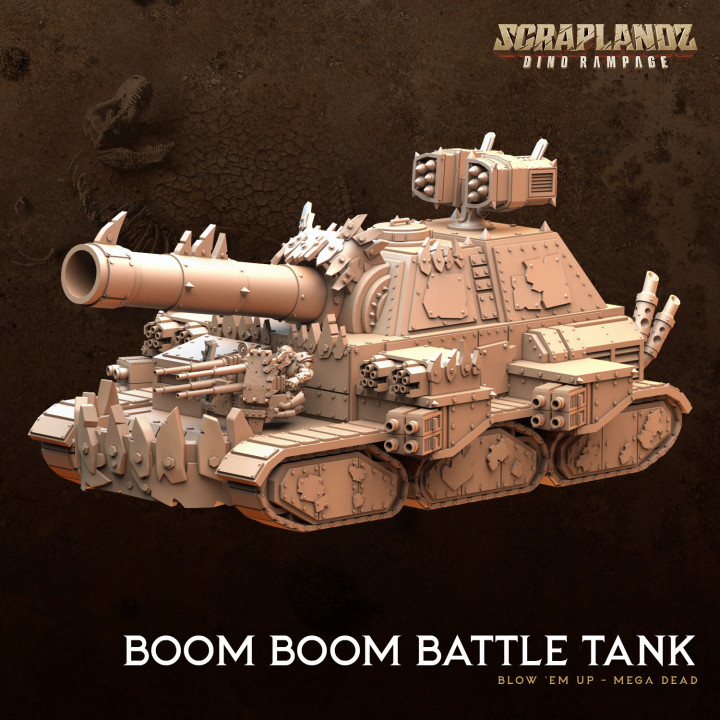 3D Printable Boom Boom Battle Tank by Dark Gods