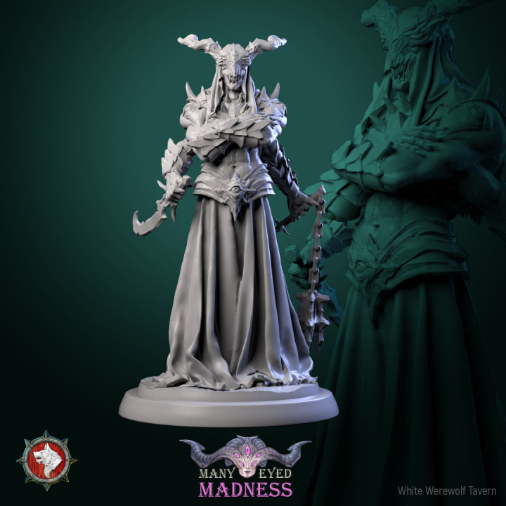 3D Printable Eyeless humanoids set 6 miniatures 32mm pre-supported by ...