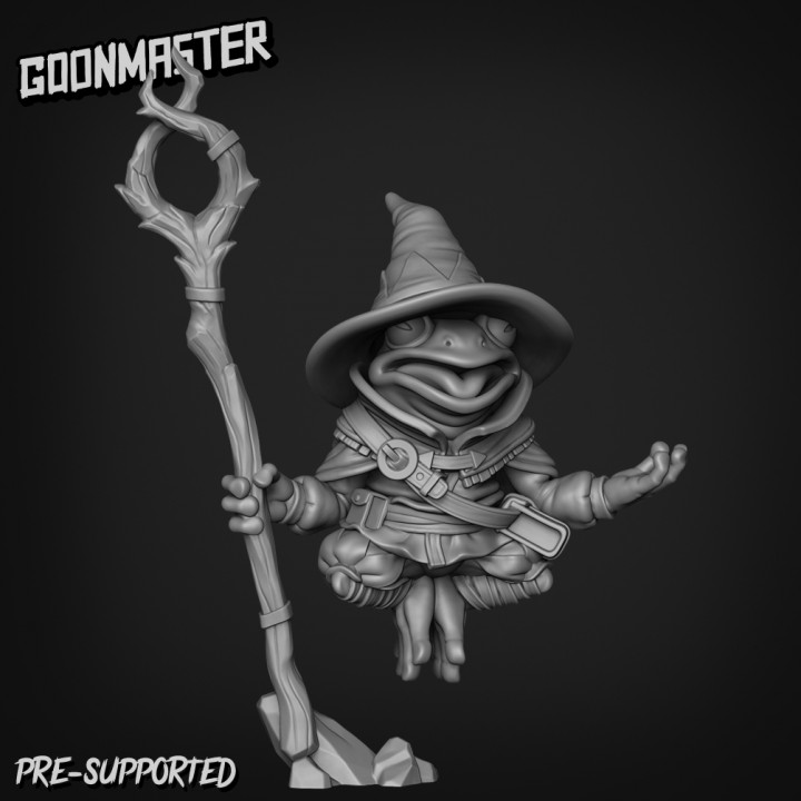 3D Printable Frog Wizard 1 by Goon Master