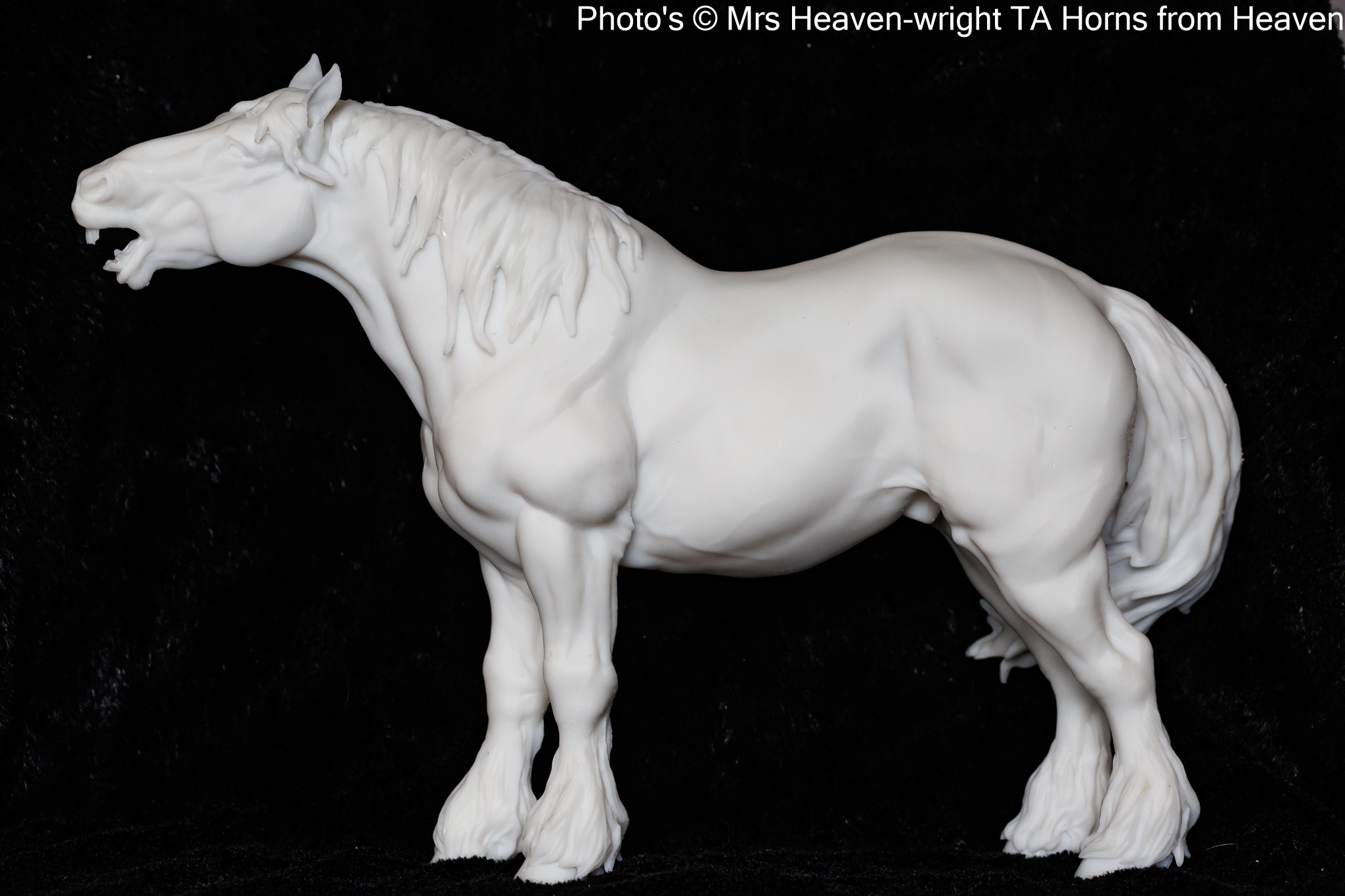 3D Printable Suffolk Punch Horse Neigh by Animal Den Miniatures