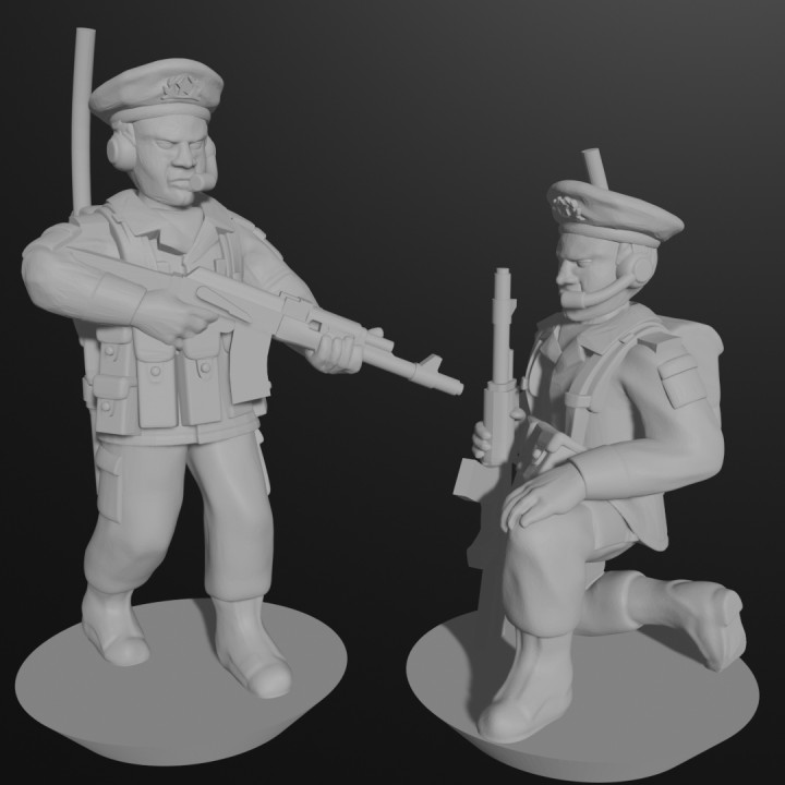 3D Printable 10/15mm Soviet VDV Radio Operators (1980s) CW-SU-4 by ...