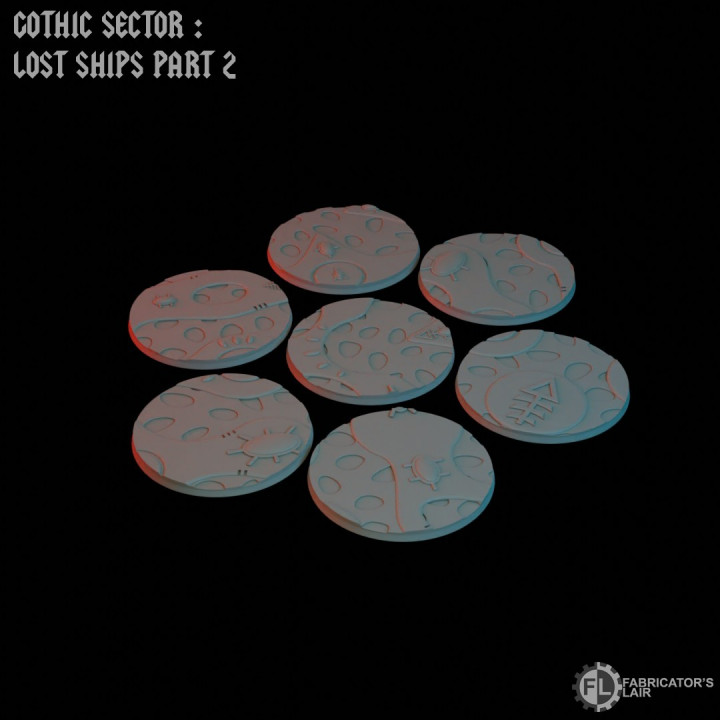 3D Printable Space Elves Worldship - 248 ROUND AND OVALE SCI-FI BASES ...