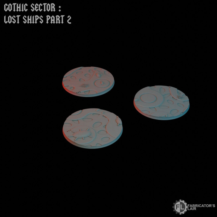 3D Printable Space Elves Worldship - 248 ROUND AND OVALE SCI-FI BASES ...