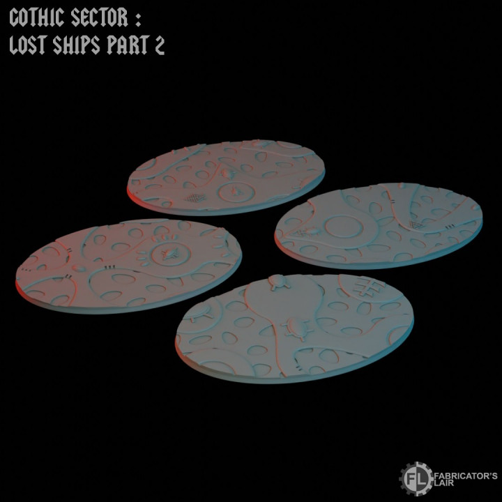 3D Printable Space Elves Worldship - 248 ROUND AND OVALE SCI-FI BASES ...