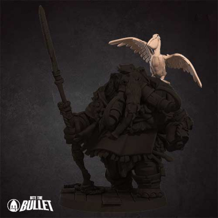 3D Printable Odron, the Loxodon Hunter (+Pelican) (2 Versions) by Bite ...