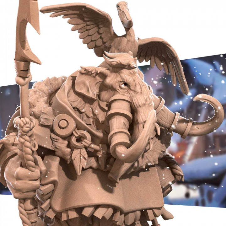 3D Printable Odron, the Loxodon Hunter (+Pelican) (2 Versions) by Bite ...