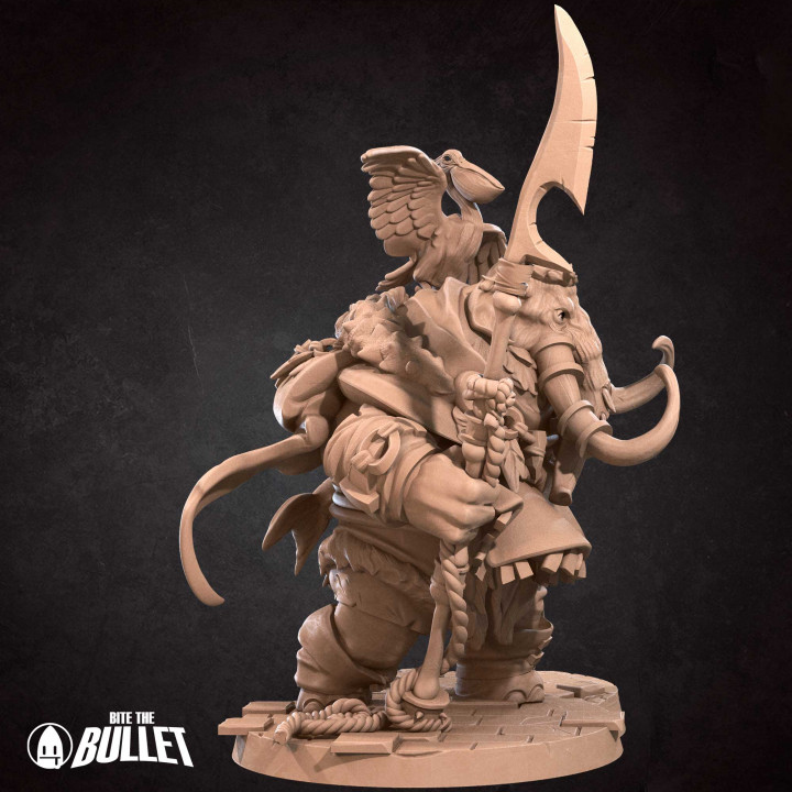 3D Printable Odron, the Loxodon Hunter (+Pelican) (2 Versions) by Bite ...