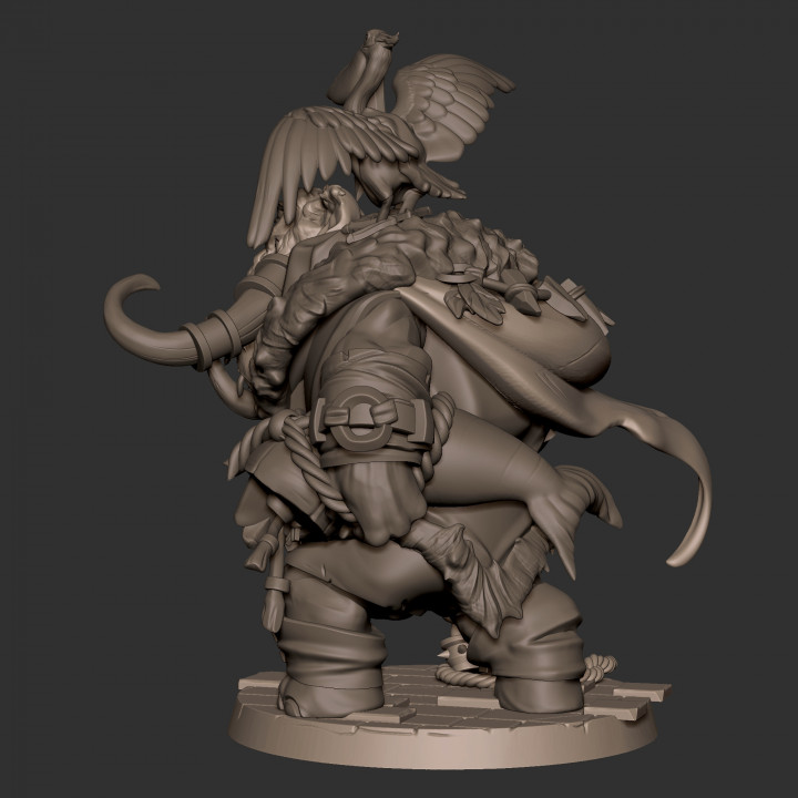 3D Printable Odron, the Loxodon Hunter (+Pelican) (2 Versions) by Bite ...