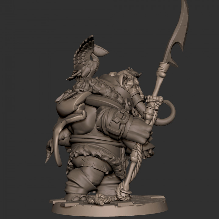 3D Printable Odron, the Loxodon Hunter (+Pelican) (2 Versions) by Bite ...