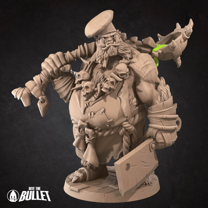 3D Printable Ogre Chef (2 Versions) by Bite the Bullet