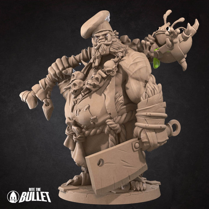 3D Printable Ogre Chef (2 Versions) by Bite the Bullet