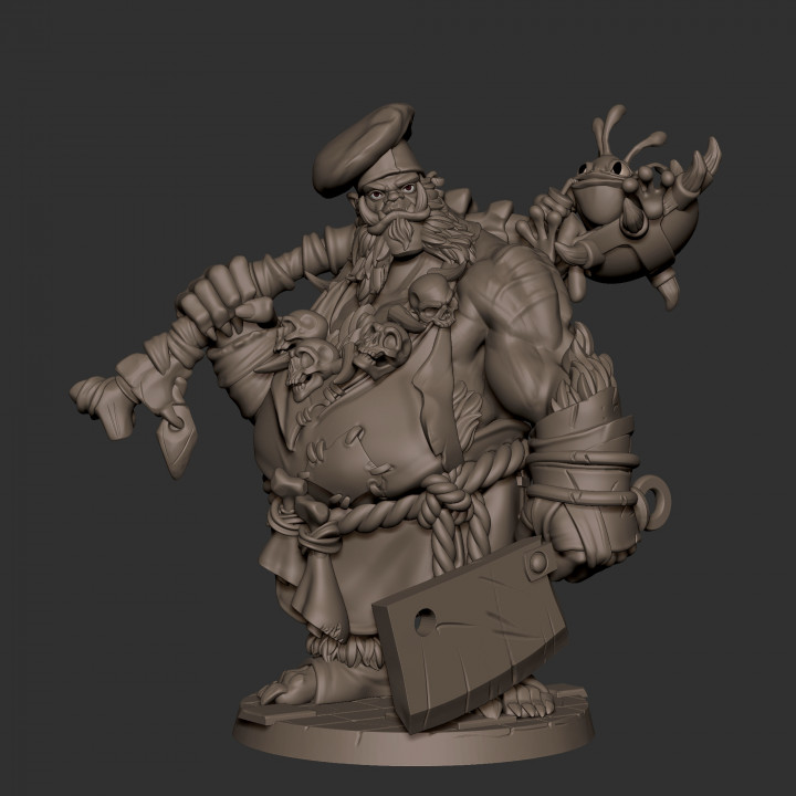3D Printable Ogre Chef (2 Versions) by Bite the Bullet