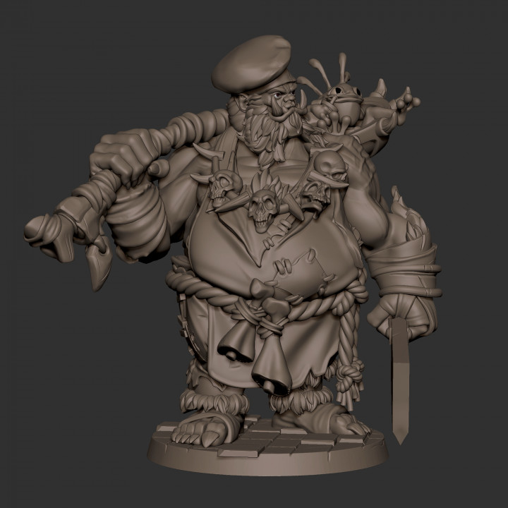3D Printable Ogre Chef (2 Versions) by Bite the Bullet