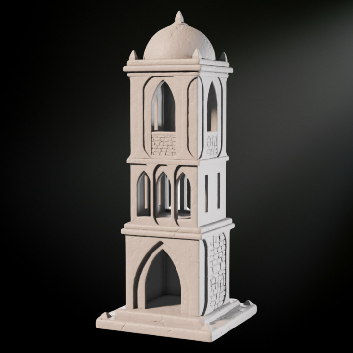 3D Printable Sci-Fi Desert Watchtower by WargamesCo