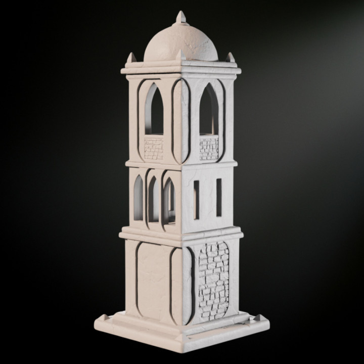 3D Printable Sci-Fi Desert Watchtower by WargamesCo