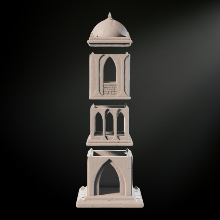 3D Printable Sci-Fi Desert Watchtower by WargamesCo