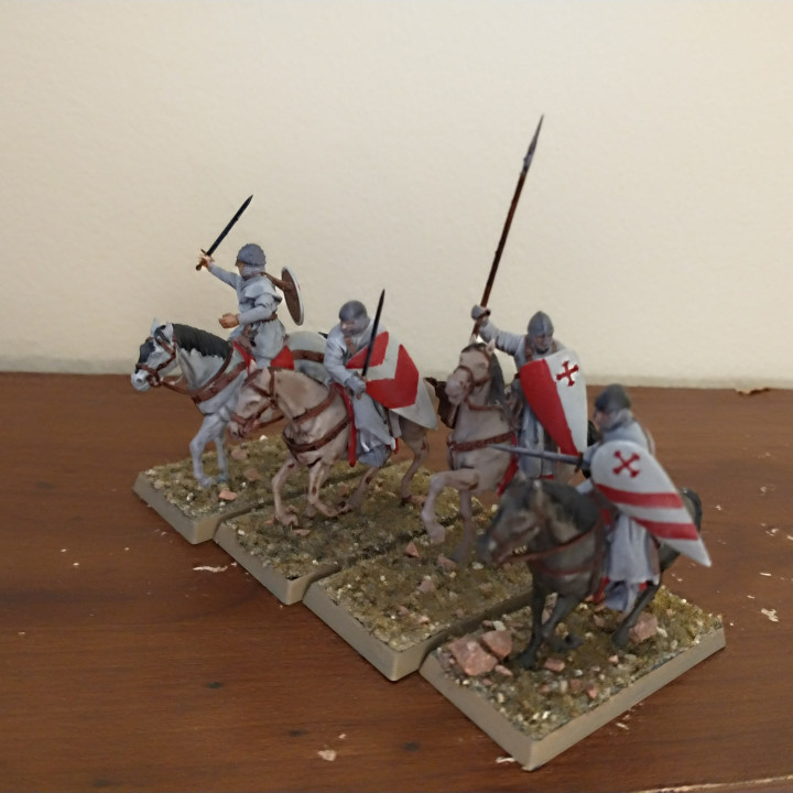 3D Print of 12th century Military Order Knights Set B by flatshovels00004