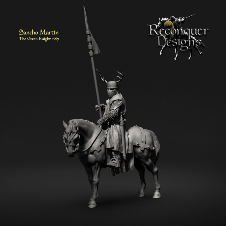 3D Printable Sancho Martin, The (real historical) Green Knight by ...