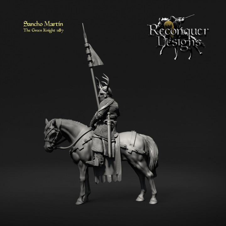 3D Printable Sancho Martin, The (real historical) Green Knight by ...