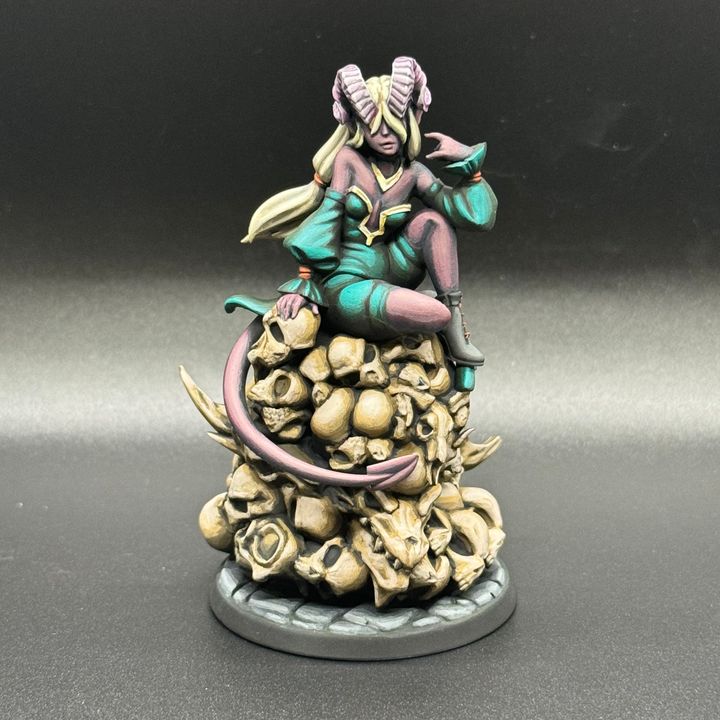 3D Print of Morganna the Bone Devil Necromancer | Twin Goddess Mini ...