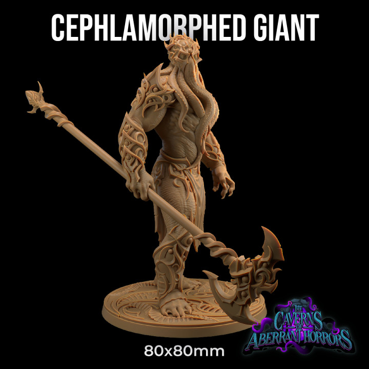 3D Printable Cephlamorphed Giant | PRESUPPORTED | The Caverns of ...