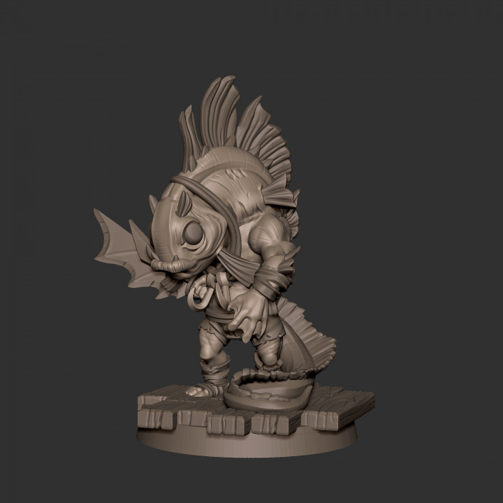 3D Printable Locathah Bandit (Sword) by Bite the Bullet